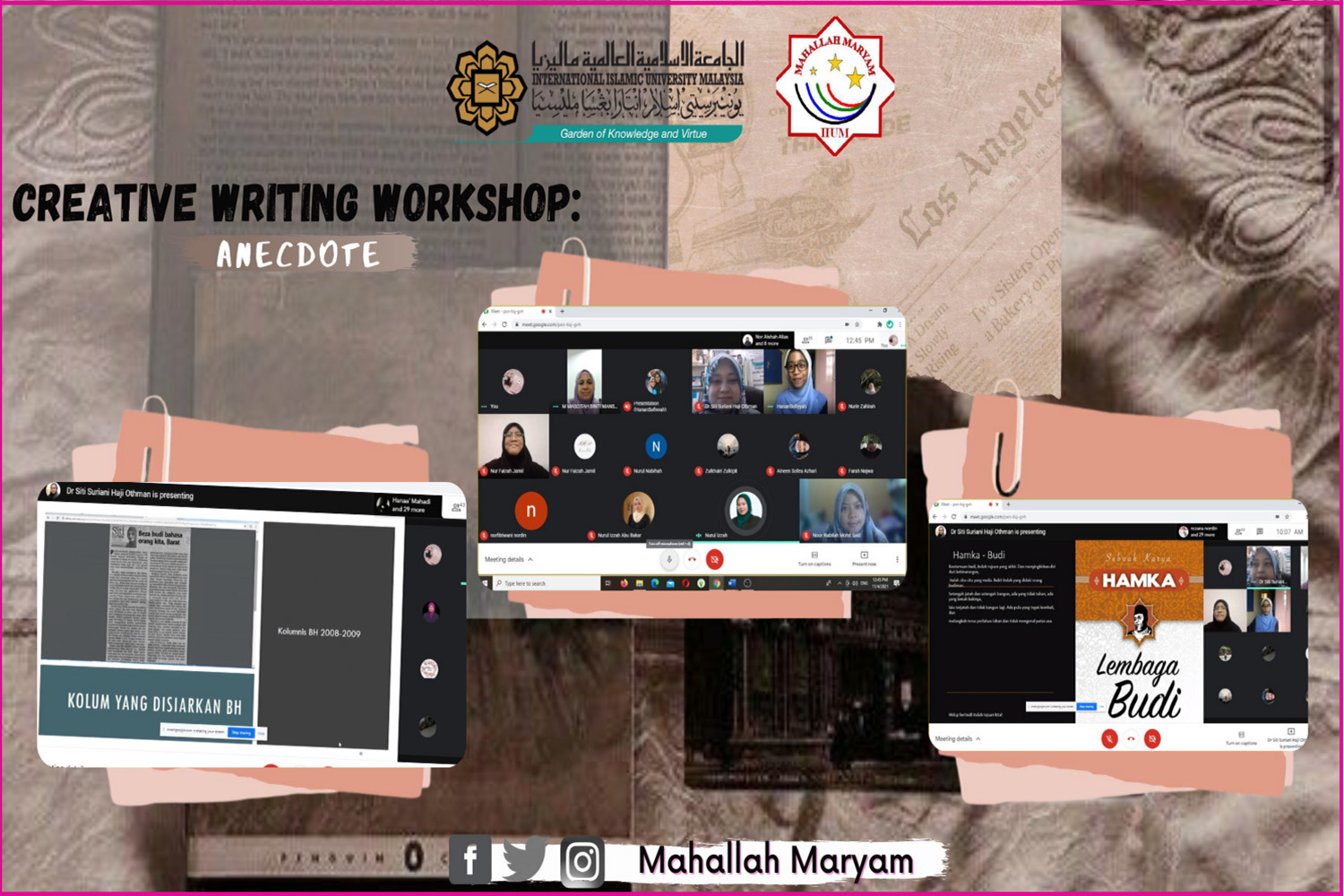 Creative Writing Workshop | Mahallah Maryam