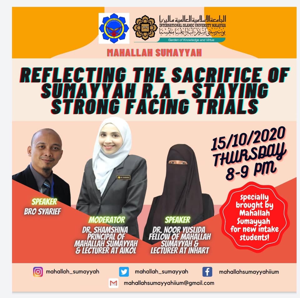 Virtual Programs Semester 1 20/21 | Mahallah Sumayyah